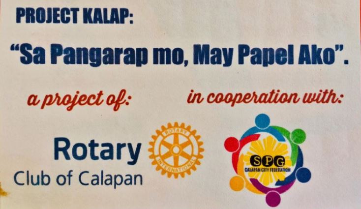 Walang hanggang pasasalamat sa Rotary Club of Calapan - DepedCalapan